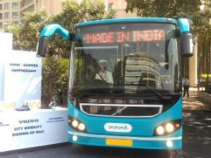 India's first hybrid bus delivered by Volvo to Navi Mumbai - ZigWheels