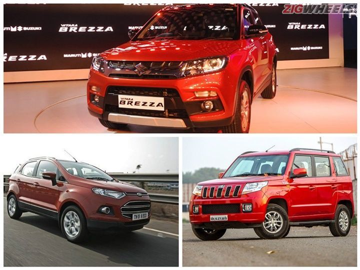 Maruti Suzuki Vitara Brezza vs Mahindra TUV300 vs Ford EcoSport: Spec ...