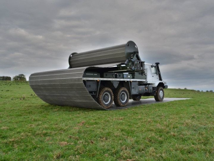This Rolled-up Chain-link Trail Helps Build Temporary Roads In Rough ...