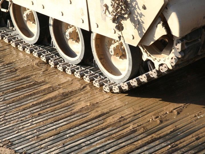This Rolled-up Chain-link Trail Helps Build Temporary Roads In Rough ...