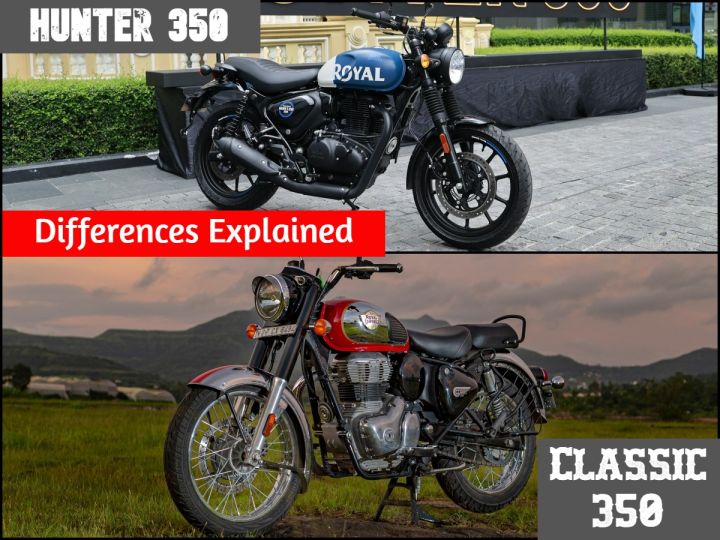 Royal Enfield Hunter 350 vs Royal Enfield Classic 350 Differences ...