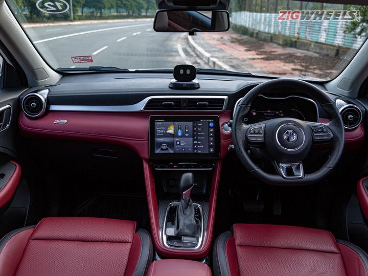 MG Astor Sharp Trim Now Gets The Option Of A Red Coloured Interior ...