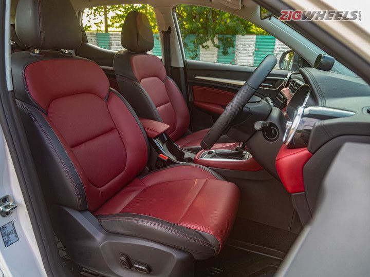 MG Astor Sharp Trim Now Gets The Option Of A Red Coloured Interior ...