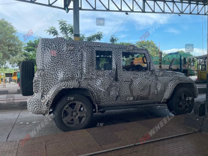 Mahindra Thar 5-door Version Rear-end Spied Showing Subtle Design ...