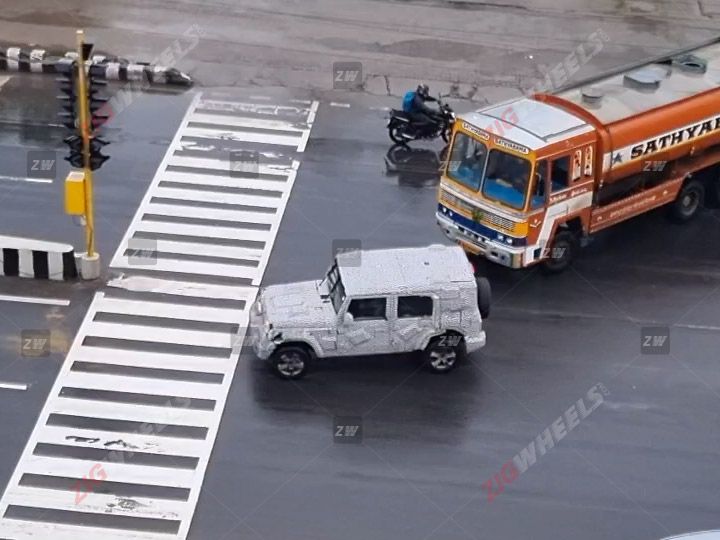 Mahindra 5-door Thar Spied Testing Again, Could Get A Removable Hard ...