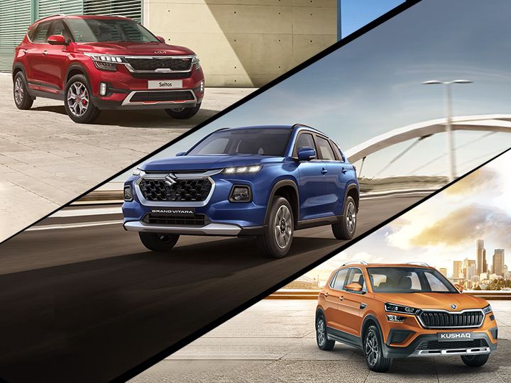 Maruti Suzuki Grand Vitara vs Kia Seltos vs Skoda Kushaq: Strong Hybrid ...