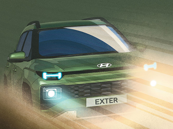 Hyundai Exter Teased, Exterior Sketch Reveals Its Fascia - ZigWheels