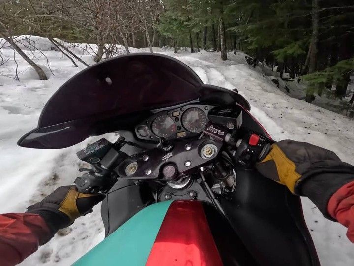 Suzuki Hayabusa Modified Into Snowmobile - ZigWheels