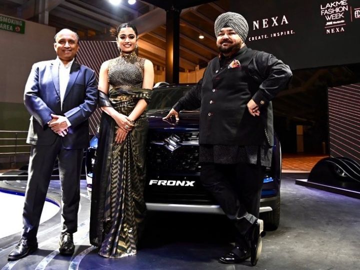 Actress Rashmika Mandanna Unveils Maruti Fronx Crossover At Lakme ...