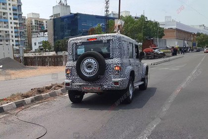 Upcoming 2024 Mahindra Thar 5-door Base Variant Spied On Test With ...