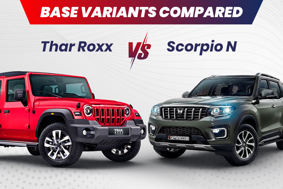5-door Mahindra Thar Roxx MX1 vs Scorpio N Z2: Design, Dimensions ...