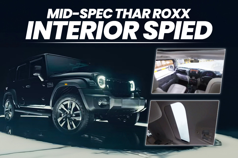 5 Door Mahindra Thar ROXX Mid-spec Variant Interior Spied Undisguised ...