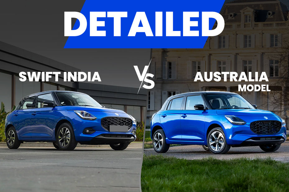 2024 Maruti Suzuki Swift: Australia vs India Model Detailed Comparison ...