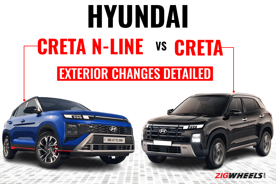 Hyundai Creta vs Creta N-Line: Exterior Changes Detailed - ZigWheels