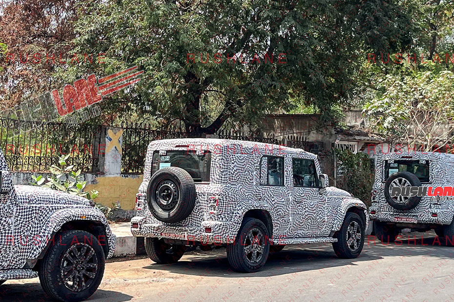 Mahindra Thar 5-Door: Base To Top Variant Spied Together - ZigWheels