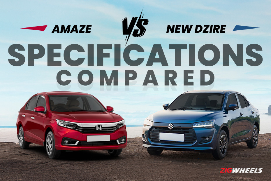 New Maruti Dzire Vs Honda Amaze: Dimensions, Features, Price, And ...