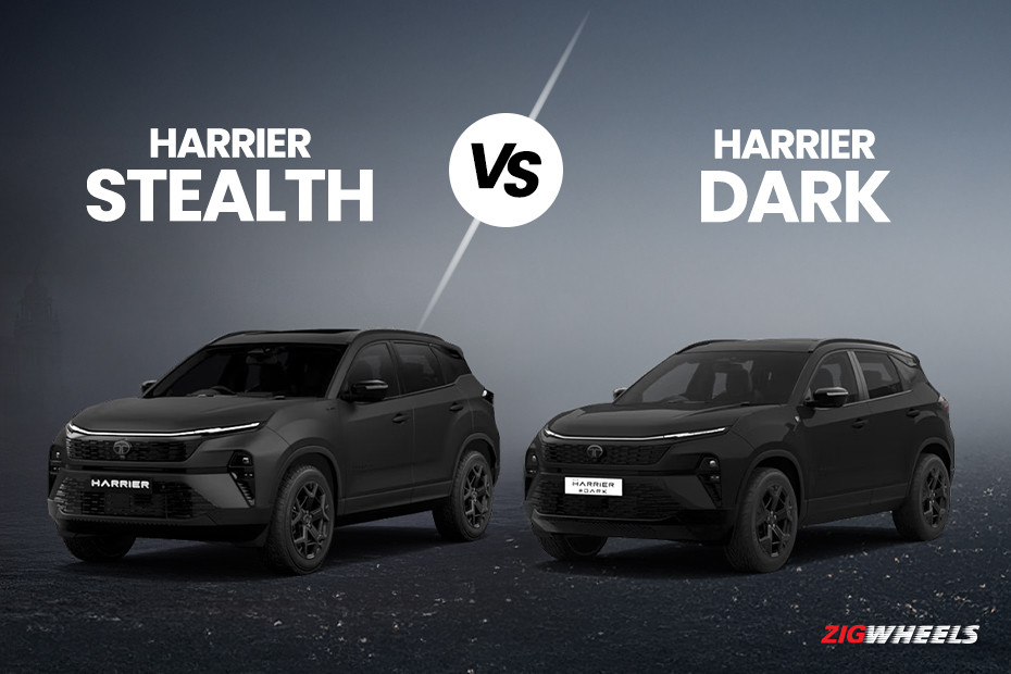 Tata Harrier Stealth vs Harrier Dark Edition: All Differences And ...