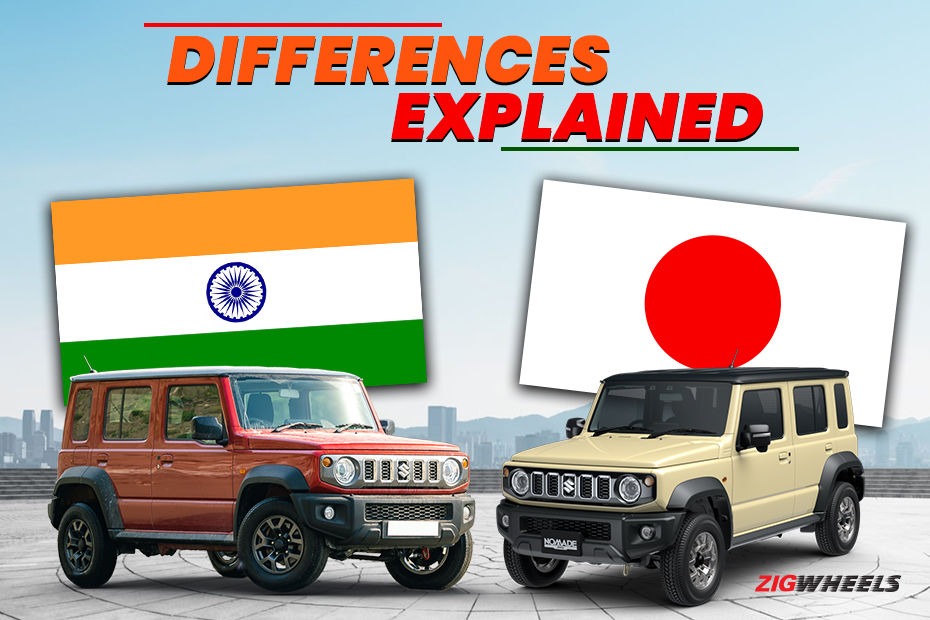 Maruti Suzuki Jimny 5 Door: India Spec Model vs Japan Model Differences ...