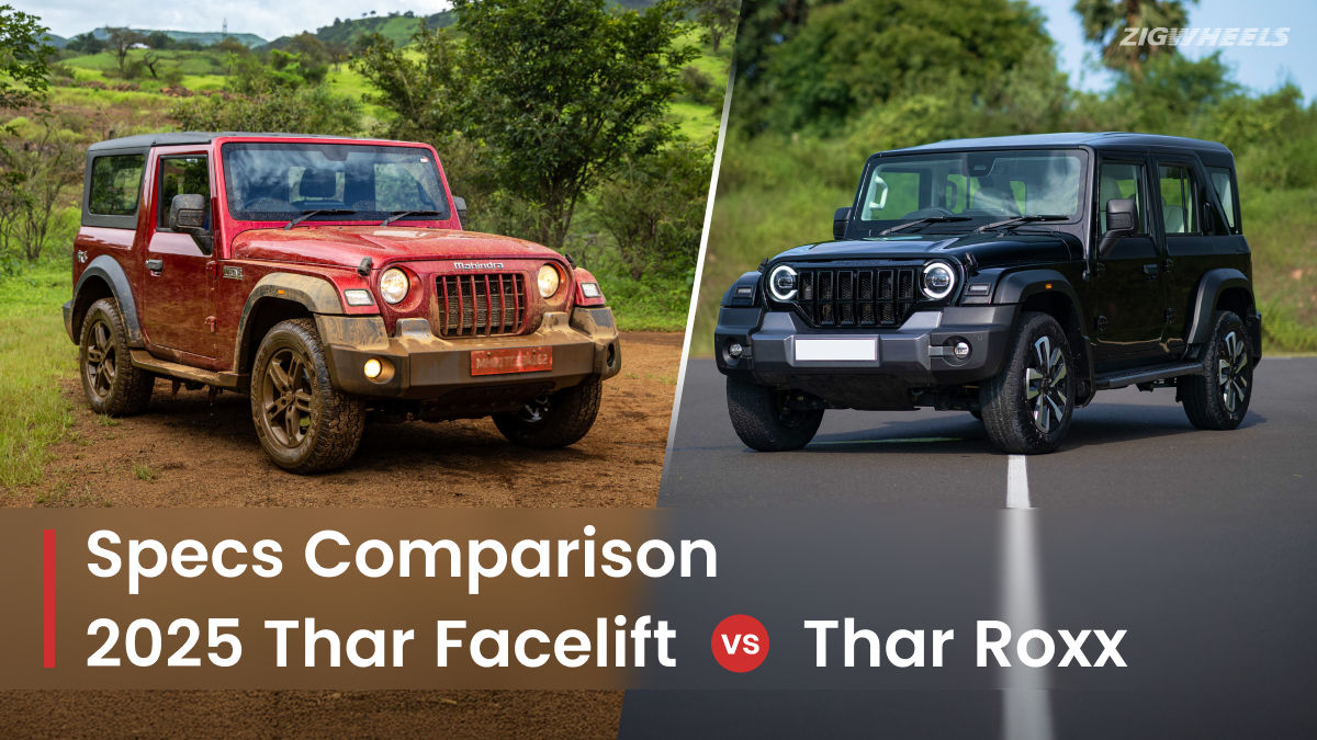 2025 Mahindra Thar Facelift vs Thar Roxx: Price, Dimensions, Features ...