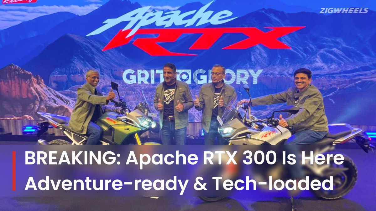 BREAKING: TVS Apache RTX 300 Is Here: Adventure Ready And Tech-Loaded ...