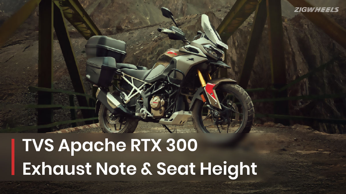 TVS Apache RTX 300 Exhaust Note And Seat Height: Watch Video - ZigWheels