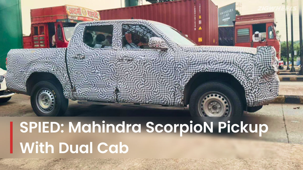 The dual-cab test mule spotted testing retains the Scorpio N's design ...
