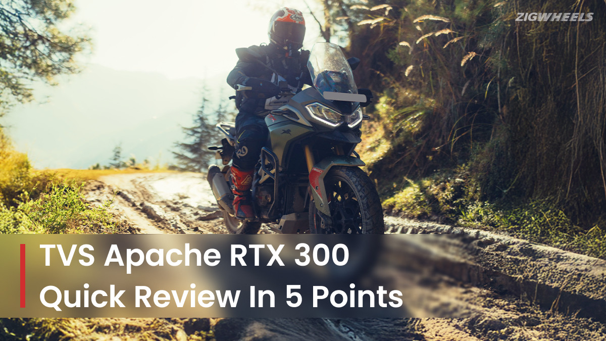 TVS Apache RTX 300 Review: Top Highlights - Design, Engine, Price ...
