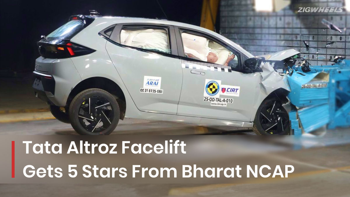 2025 Tata Altroz Facelift Scores 5 Star Safety Rating In Bharat NCAP ...