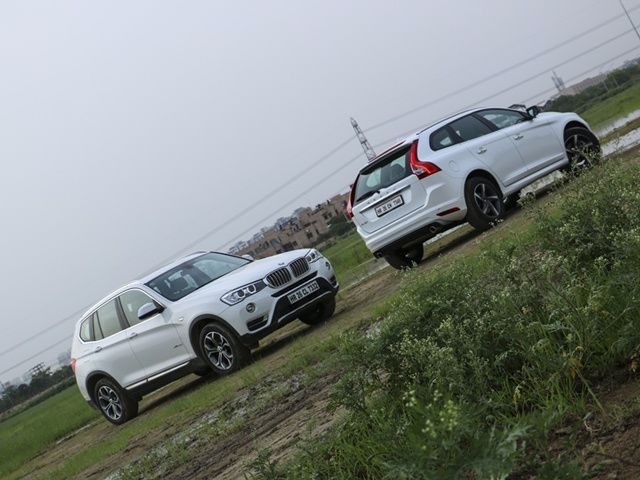 Volvo XC60 vs BMW X3 exterior comparison photo gallery