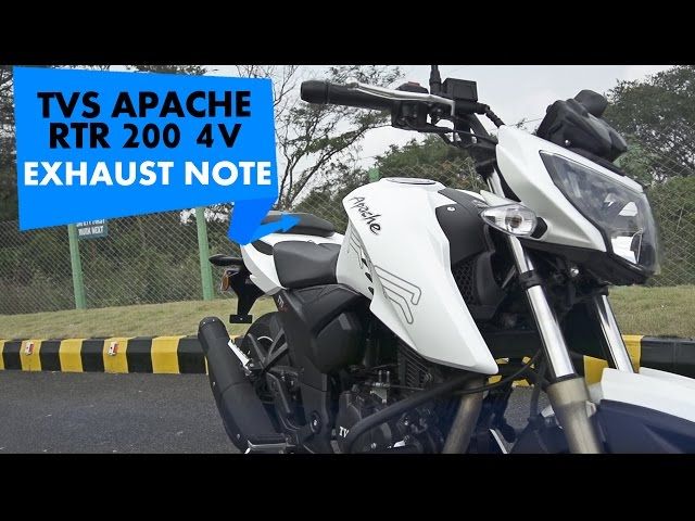 New TVS Apache RTR 200 4V Stock Exhaust Note : PowerDrift