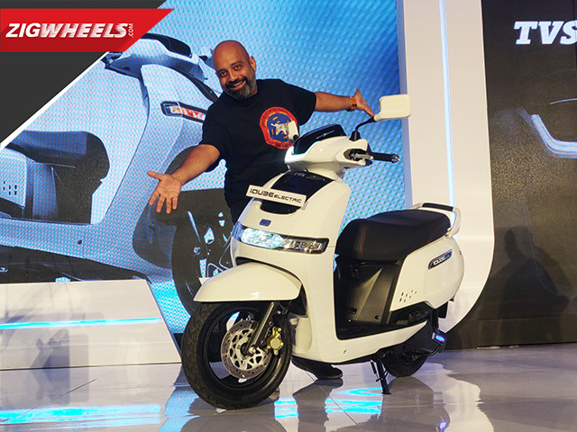 TVS iQube Electric Scooter - First Look Review, Price, Specs, Range ...